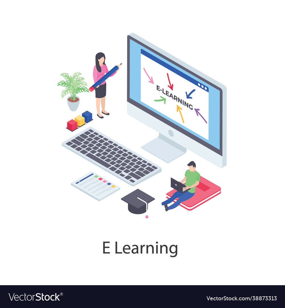 E learning Royalty Free Vector Image - VectorStock