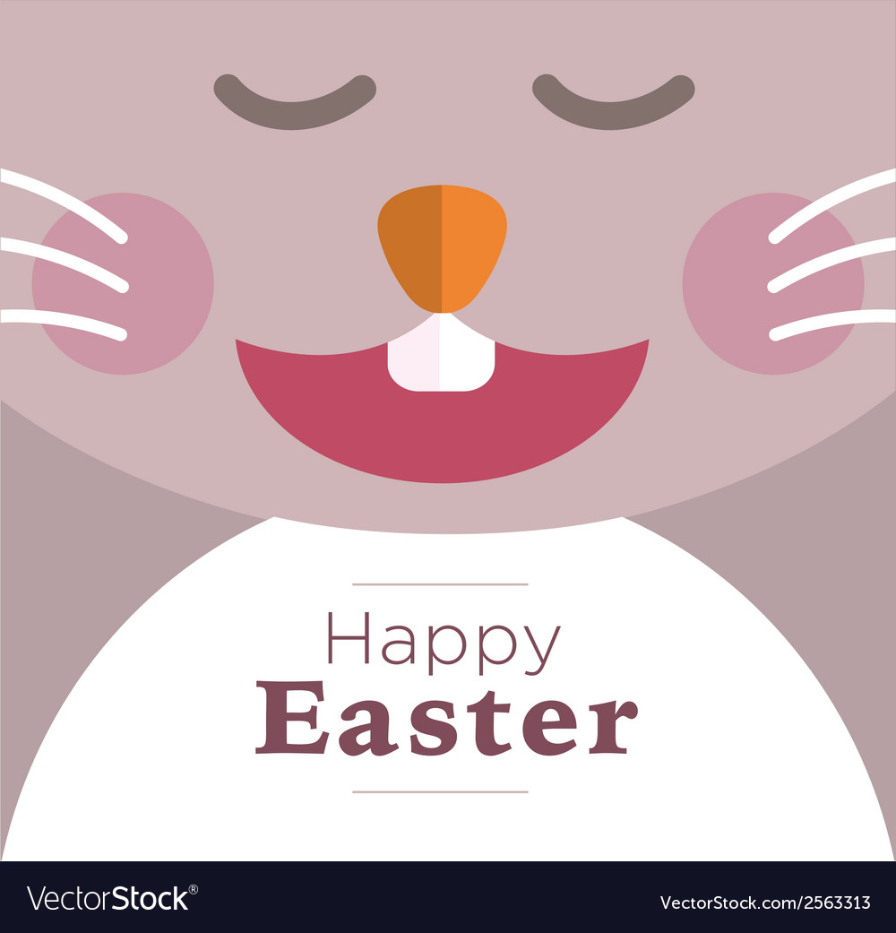 Easter rabbit laughing Royalty Free Vector Image