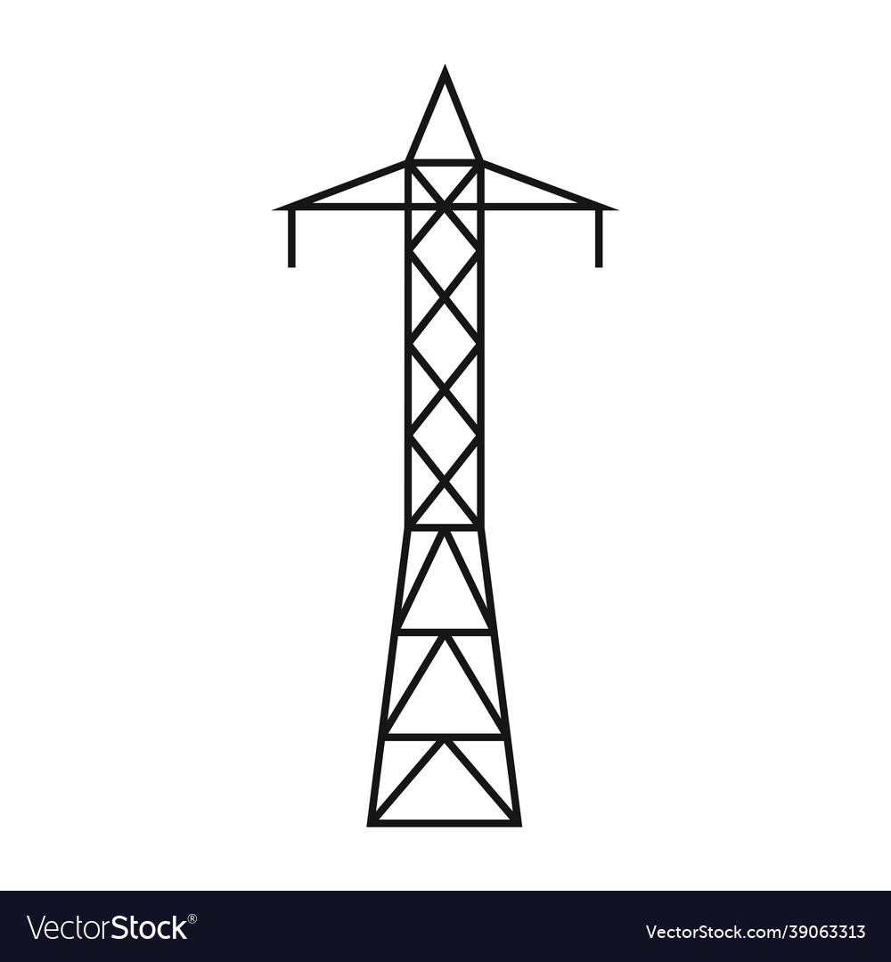 Electric tower Royalty Free Vector Image - VectorStock