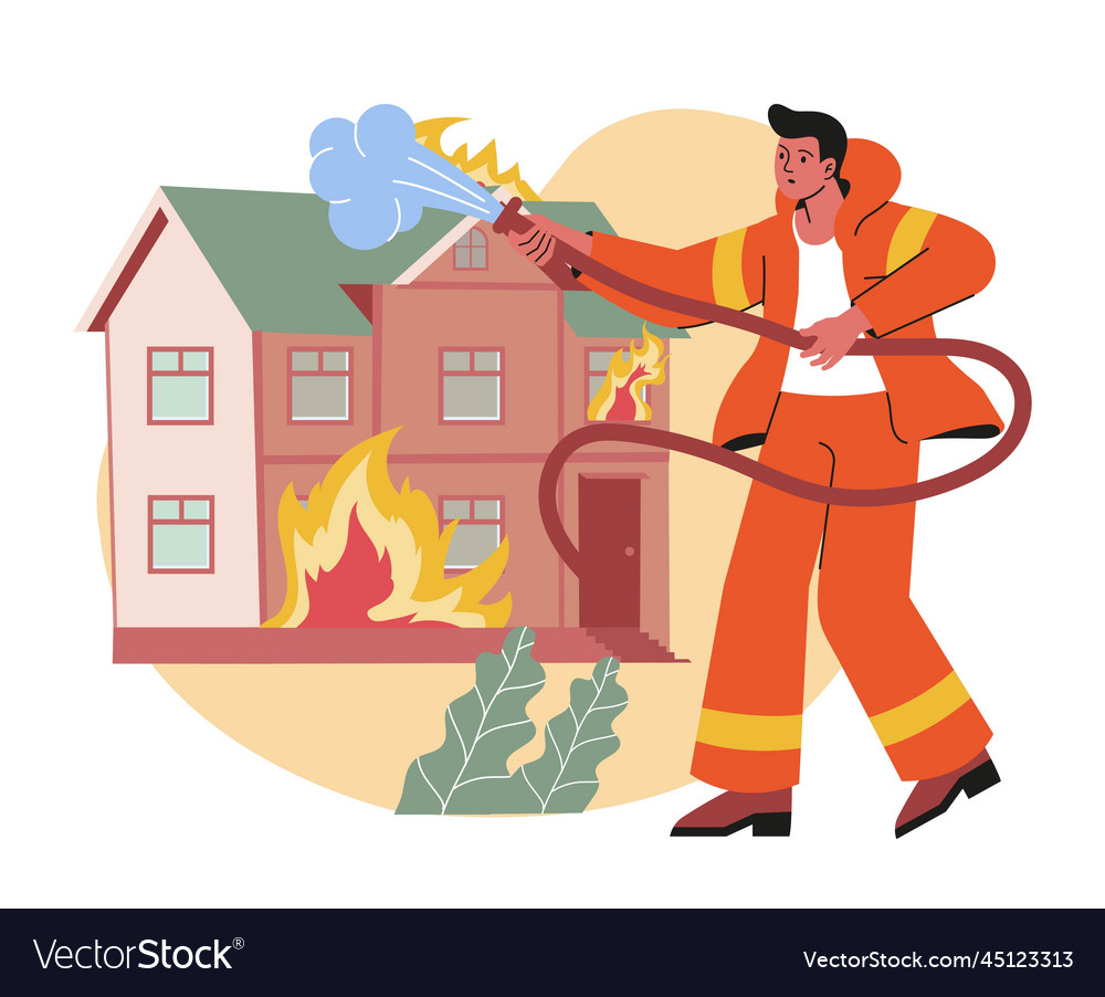 Fire emergency concept Royalty Free Vector Image