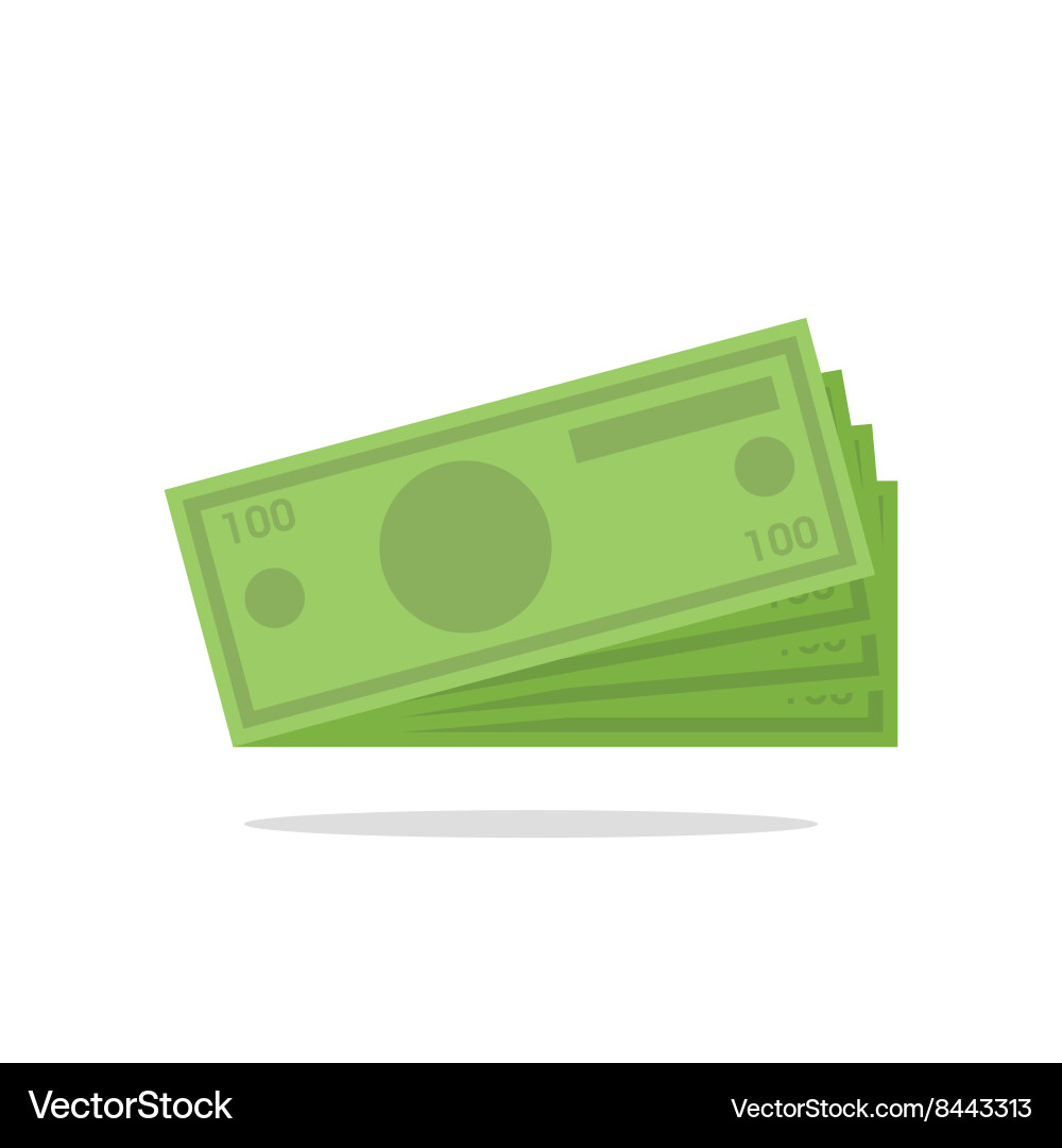 Flat icon of money Royalty Free Vector Image - VectorStock