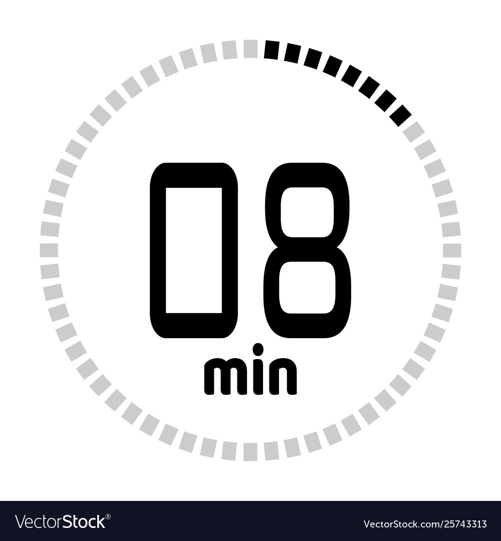Minutes countdown timer Royalty Free Vector Image