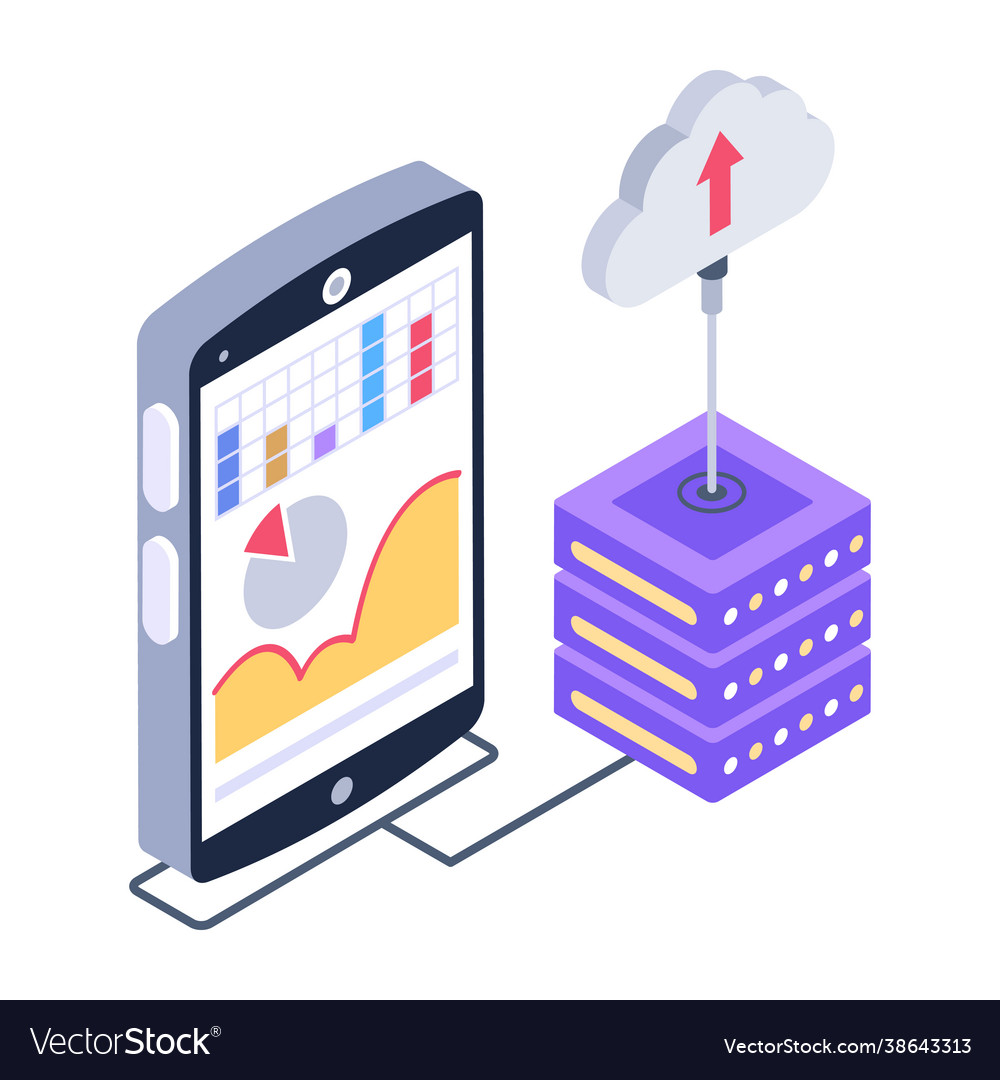 Mobile upload Royalty Free Vector Image - VectorStock