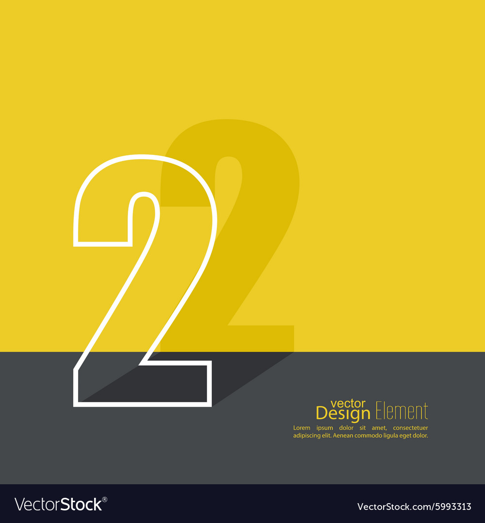 Number 2 Royalty Free Vector Image - VectorStock