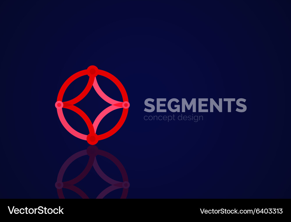 Outline minimal abstract geometric logo Royalty Free Vector