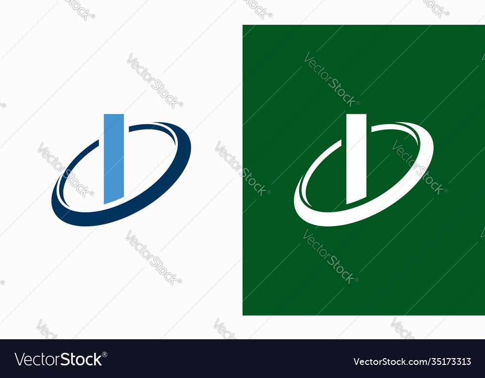 Simple shield letter i logo designs initial Vector Image
