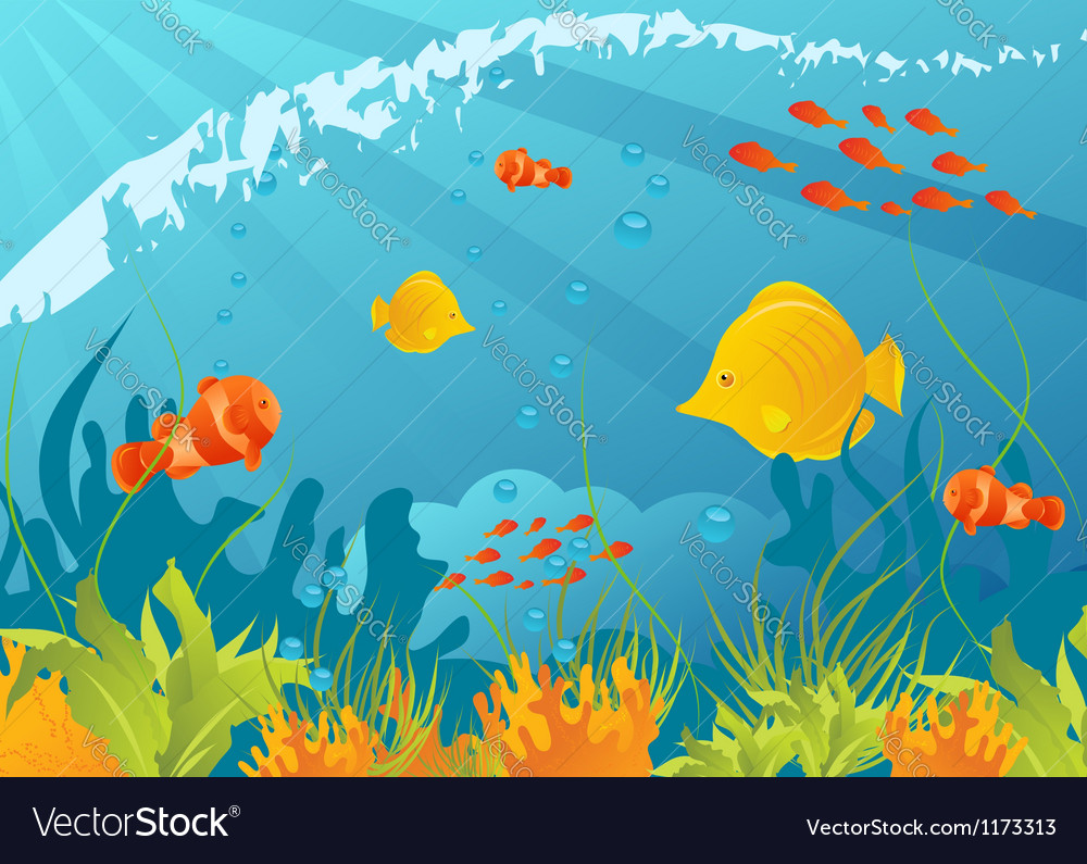 Underwater background Royalty Free Vector Image