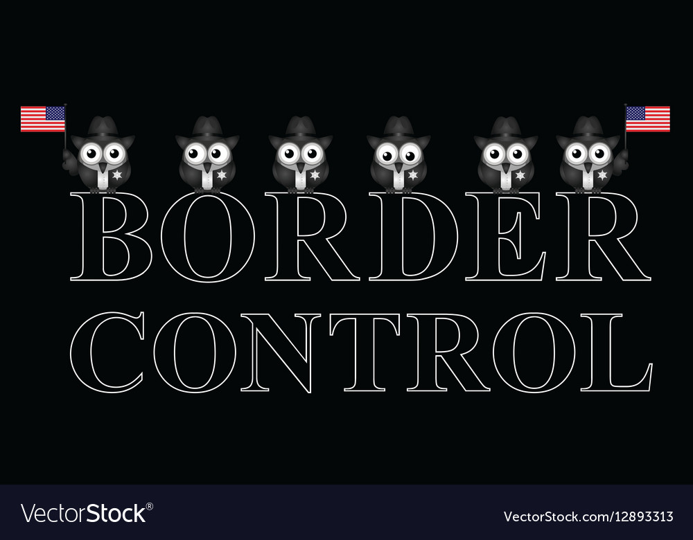 Usa border control Royalty Free Vector Image - VectorStock