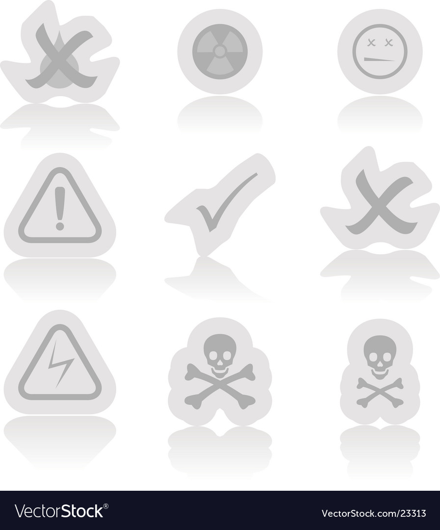 Warning icons Royalty Free Vector Image - VectorStock