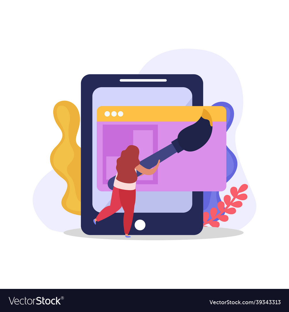 Web designer composition Royalty Free Vector Image