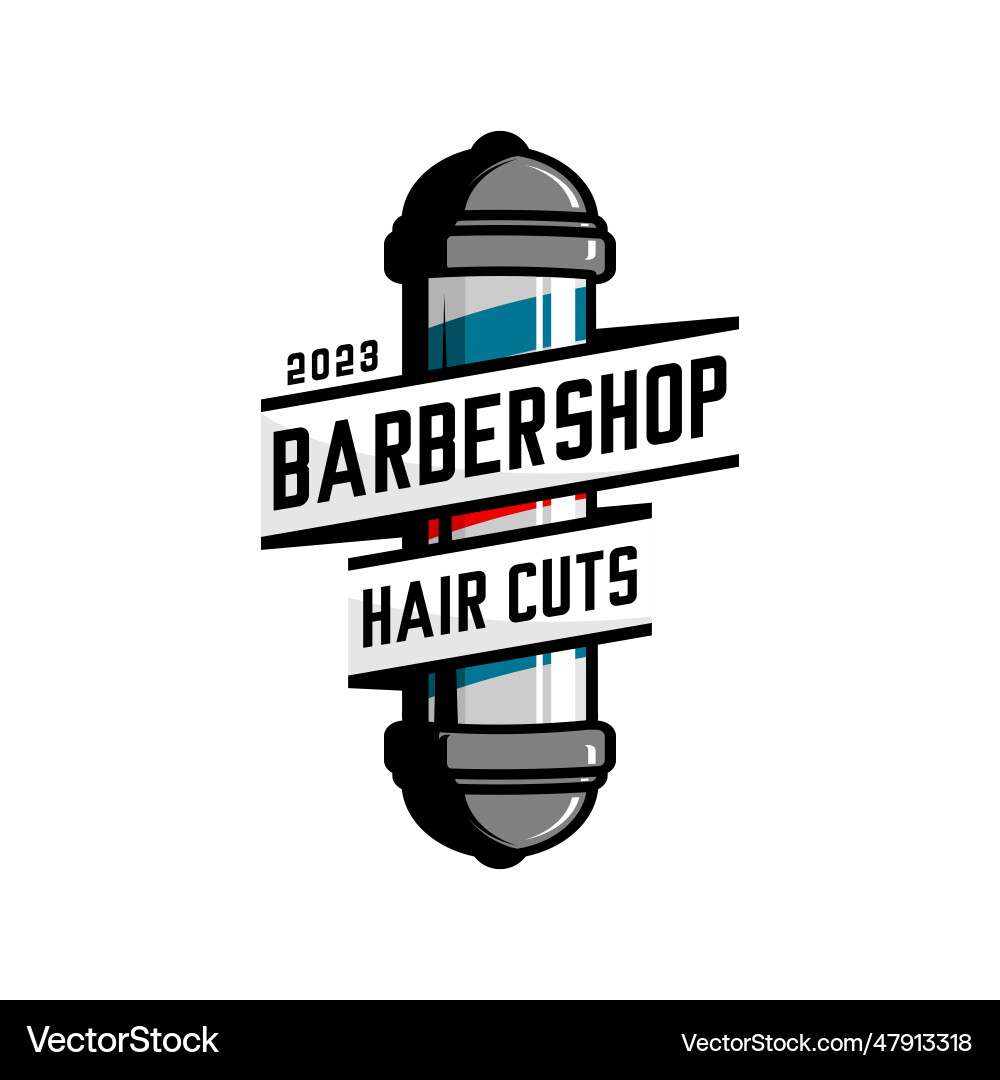 Barbershop simple vintage Royalty Free Vector Image
