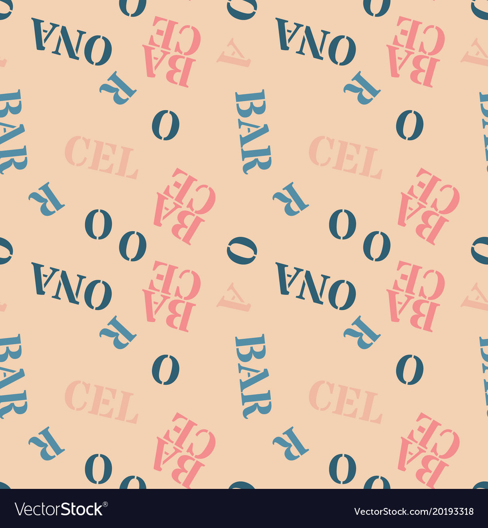 Barcelona creative pattern Royalty Free Vector Image