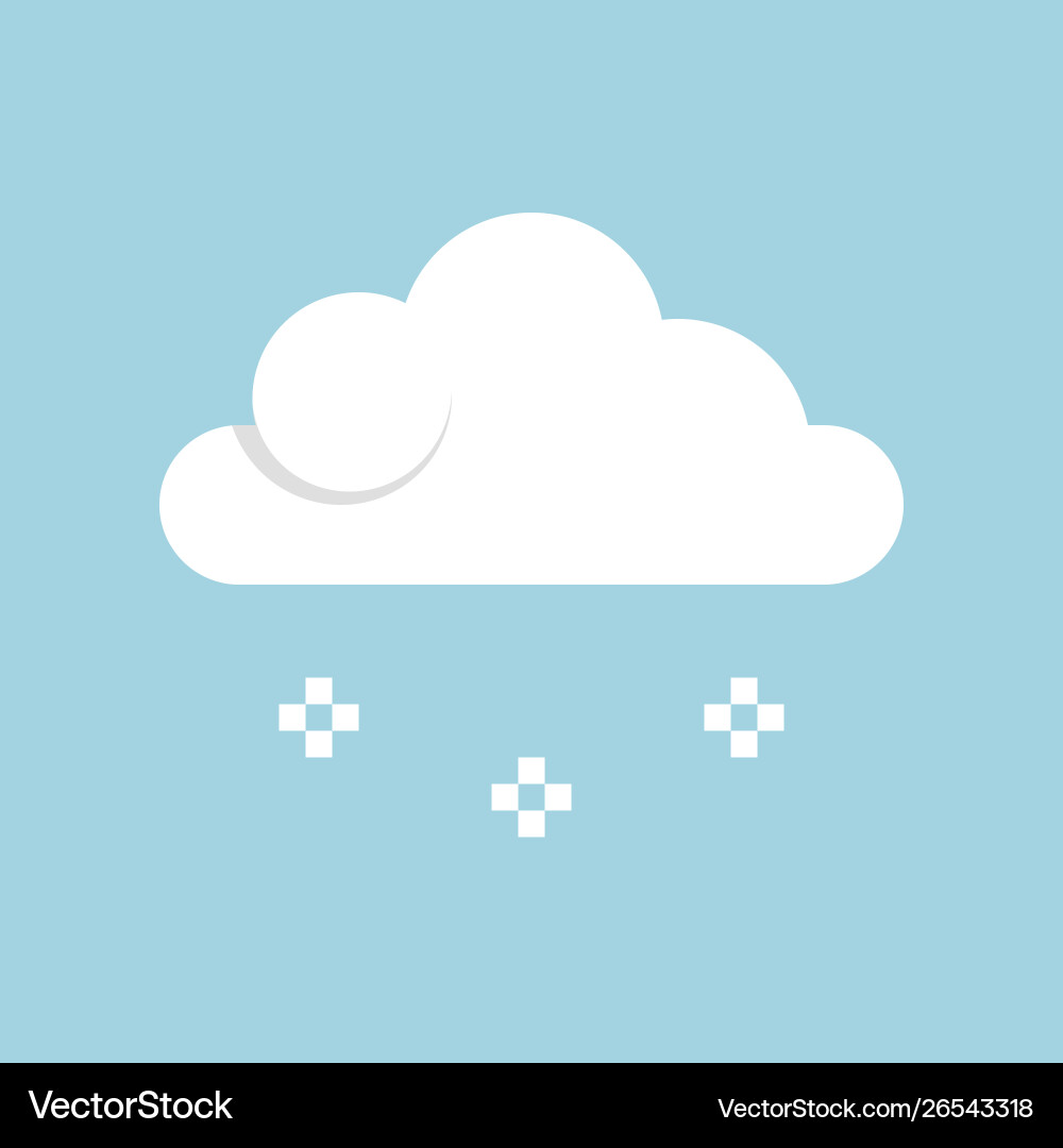 Cloud and snow forecast and winter related icon Vector Image