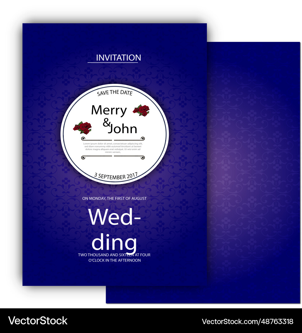 Free beautiful best invitation card template Vector Image