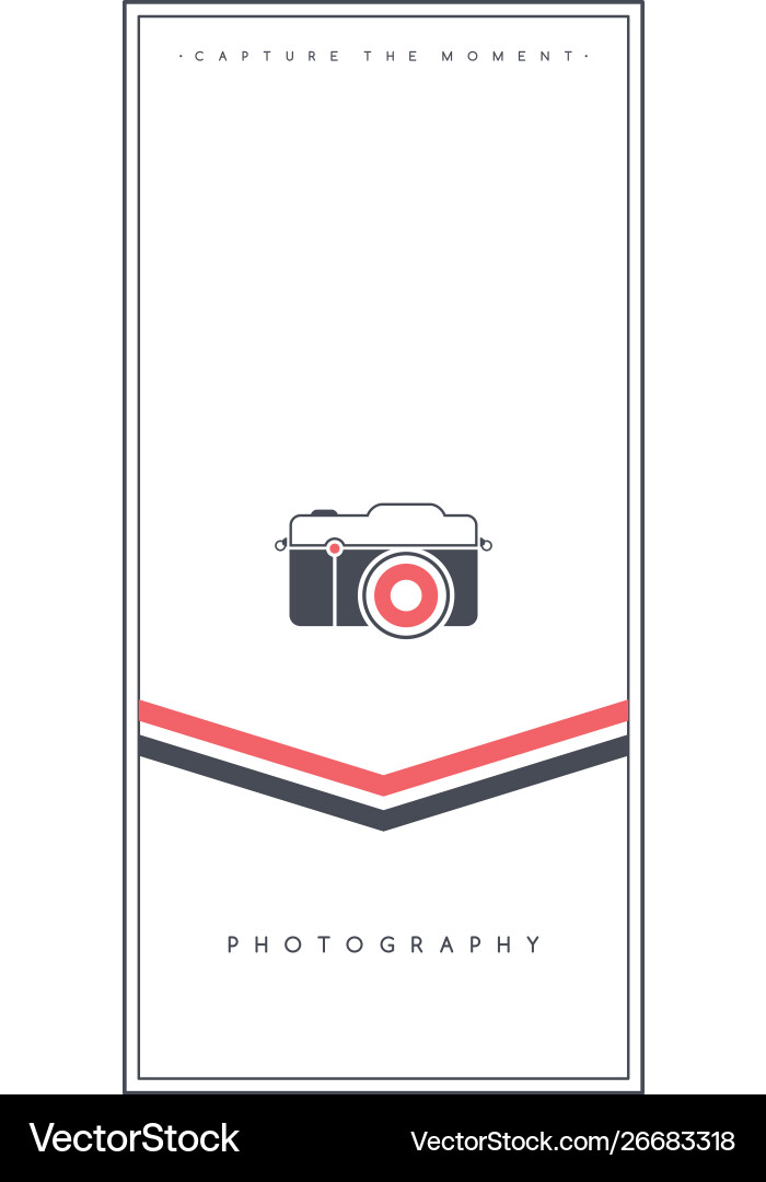 Photography camera theme flyer brochure poster Vector Image