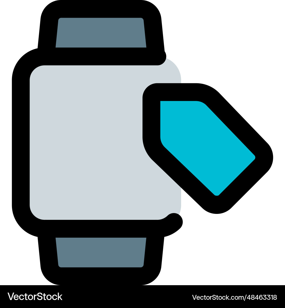 Price tag labelled on electronic gadget Royalty Free Vector