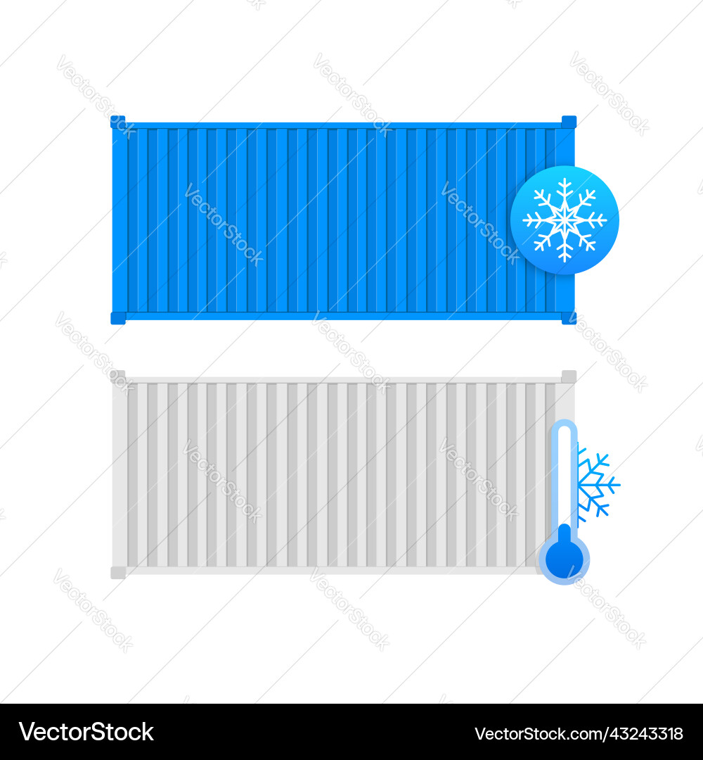 Reefer refrigerator container cool container use Vector Image