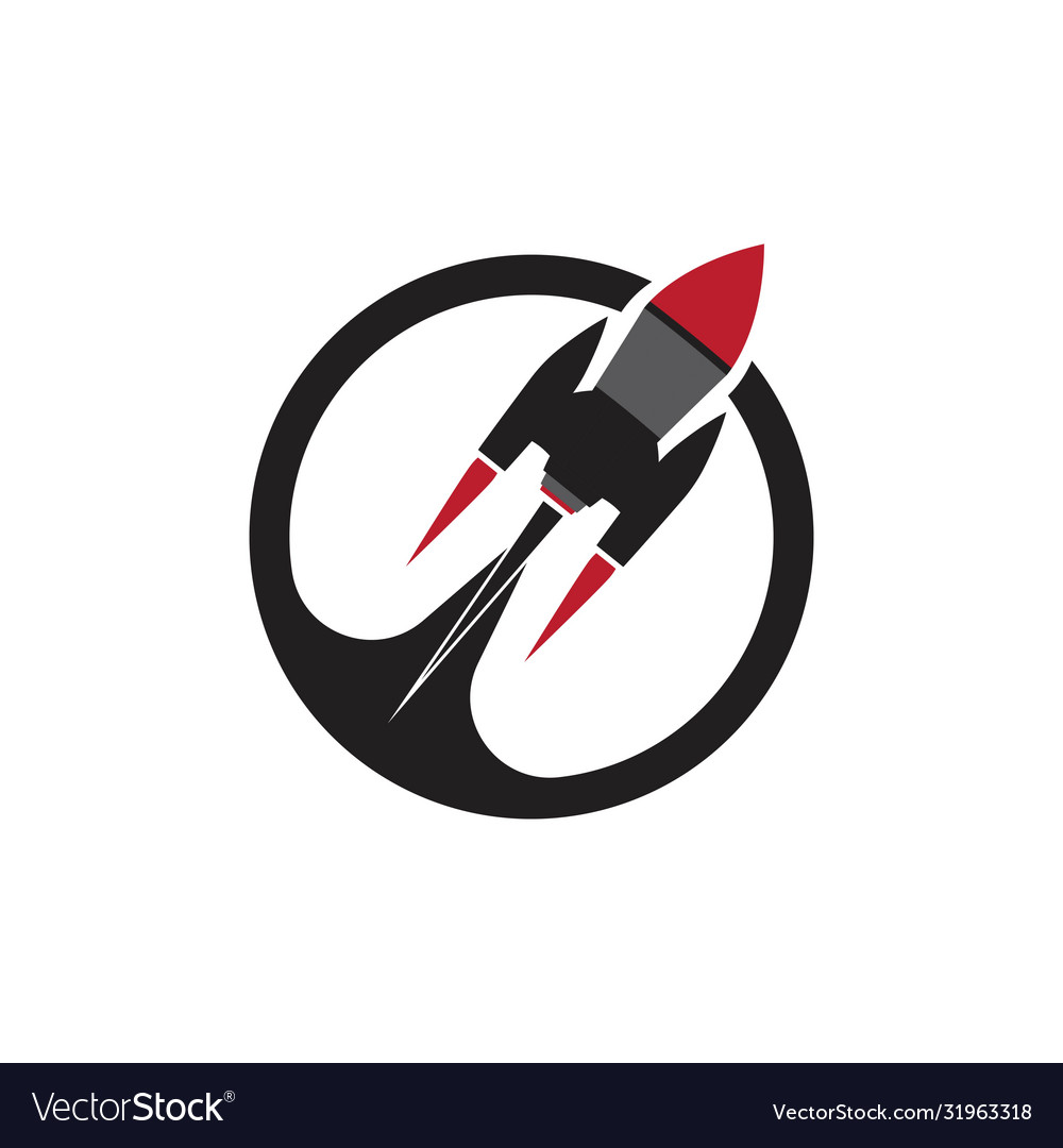 Rocket design template icon Royalty Free Vector Image