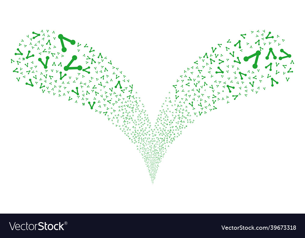 Share double firework stream Royalty Free Vector Image