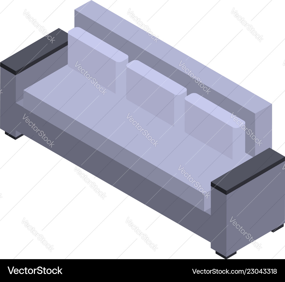 Soft sofa icon isometric style Royalty Free Vector Image