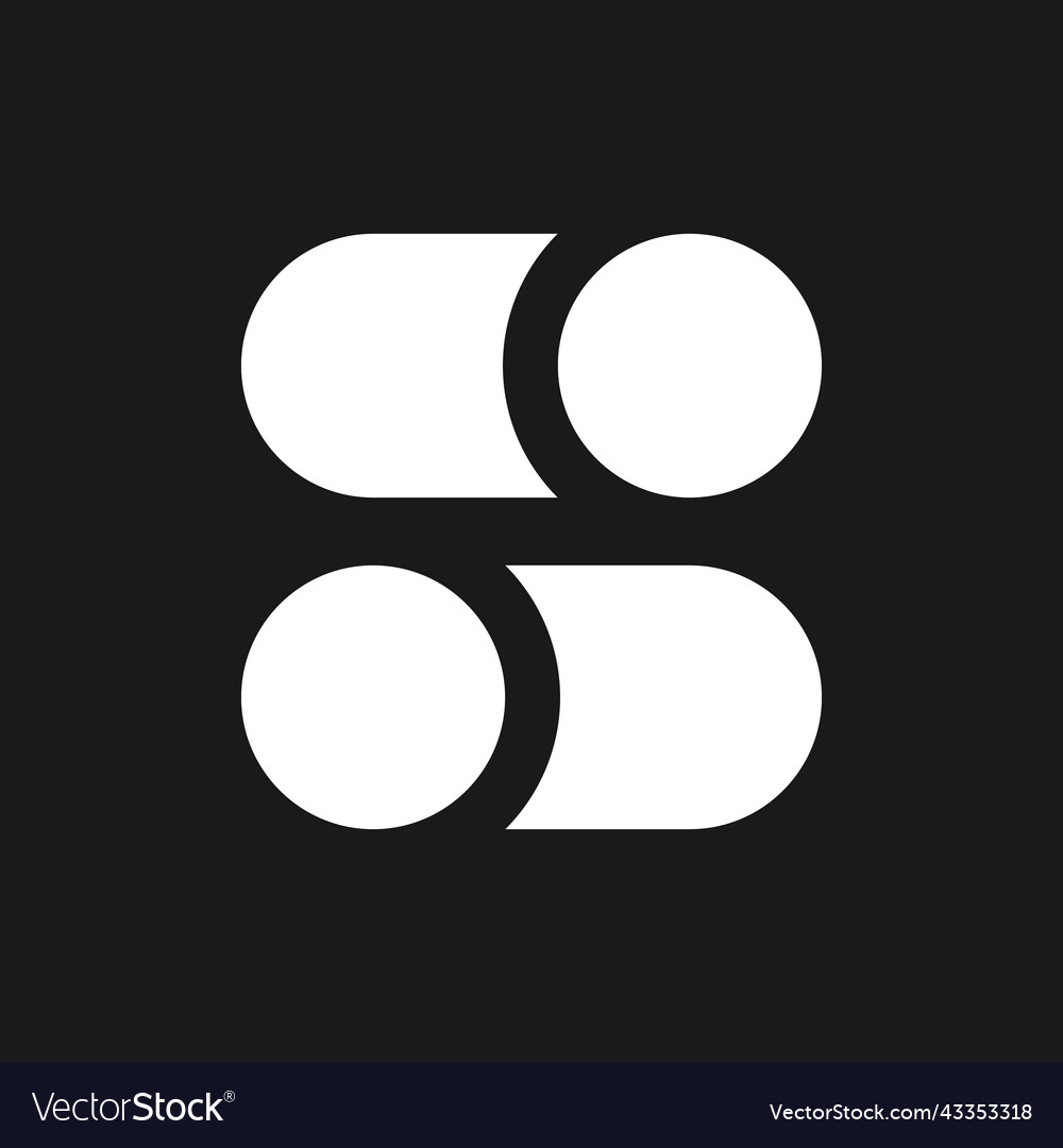 Switch on and off buttons dark mode glyph ui icon Vector Image