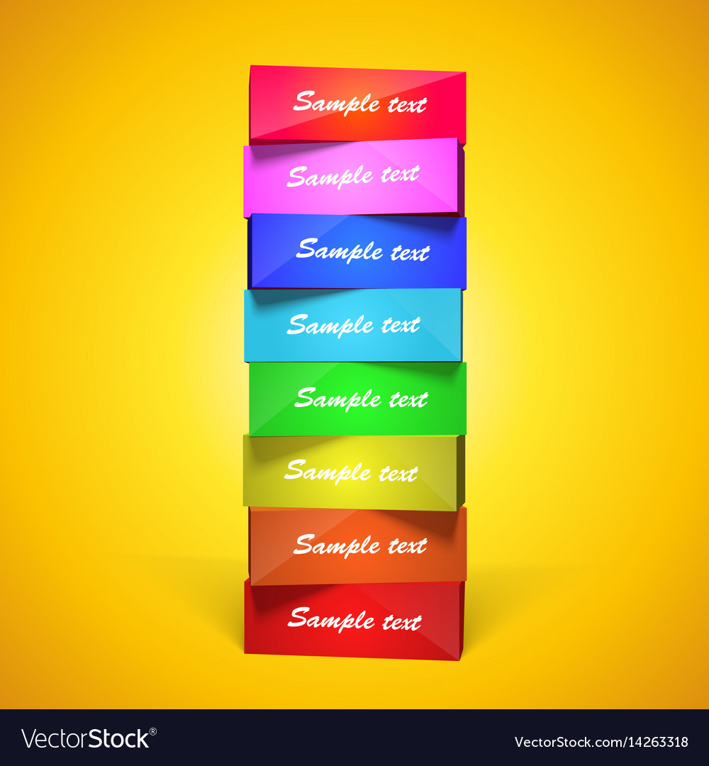 Vertical rectangular pyramid Royalty Free Vector Image