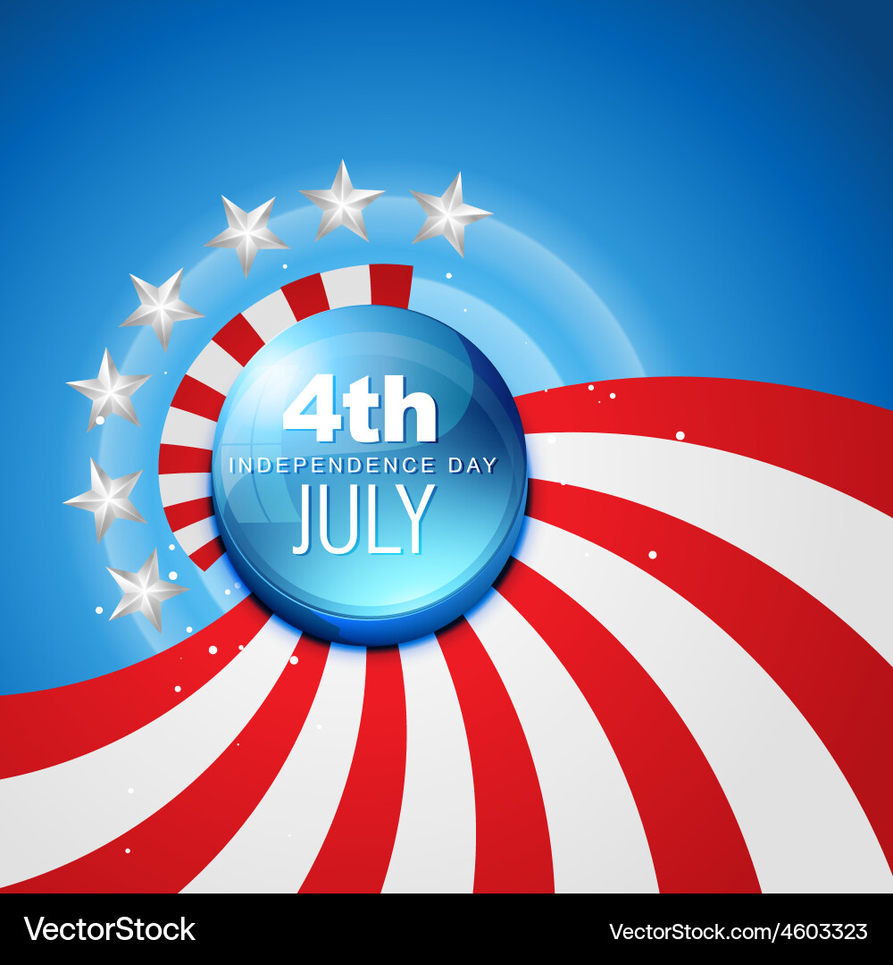 4th of july independence day Royalty Free Vector Image