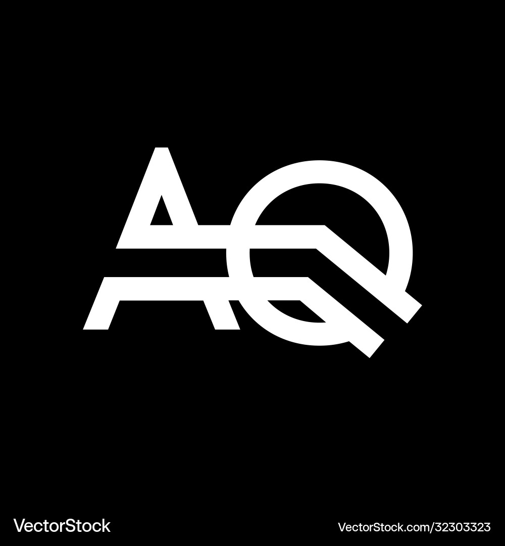 Aq logo design business typography template Vector Image