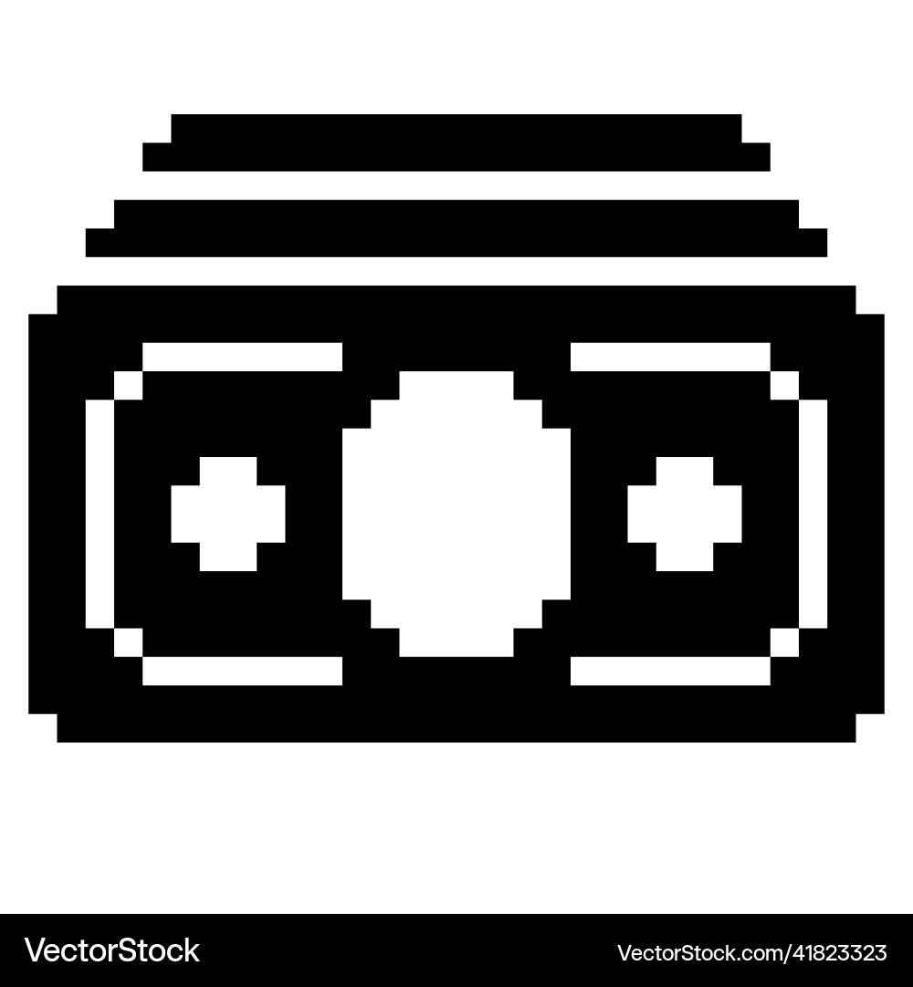 Banknote pixel art business icon Royalty Free Vector Image