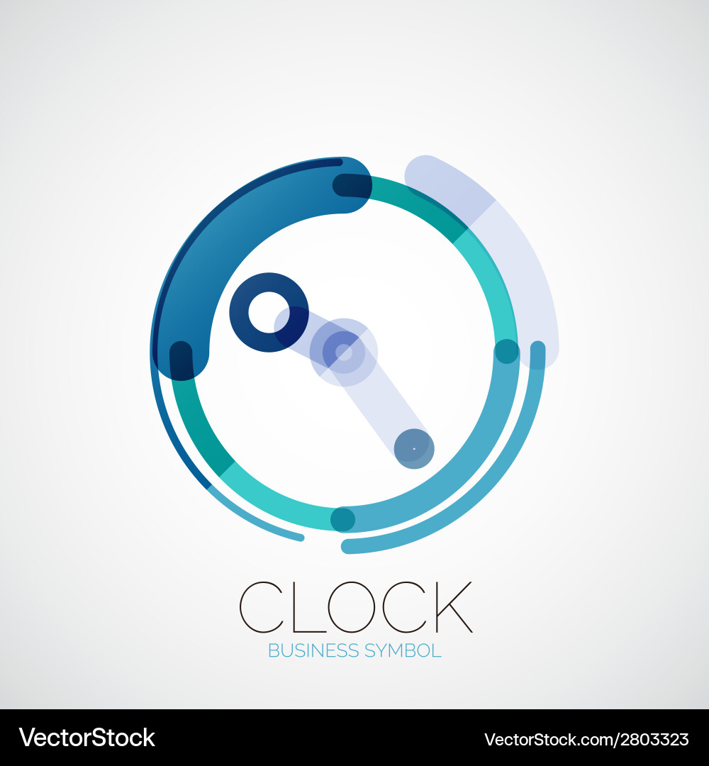 Clock time company logo business concept Vector Image