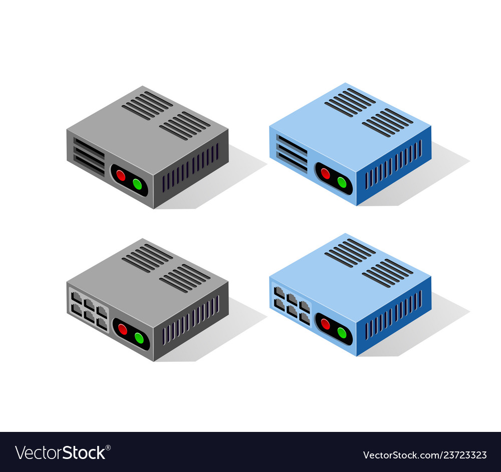 Computer power server Royalty Free Vector Image