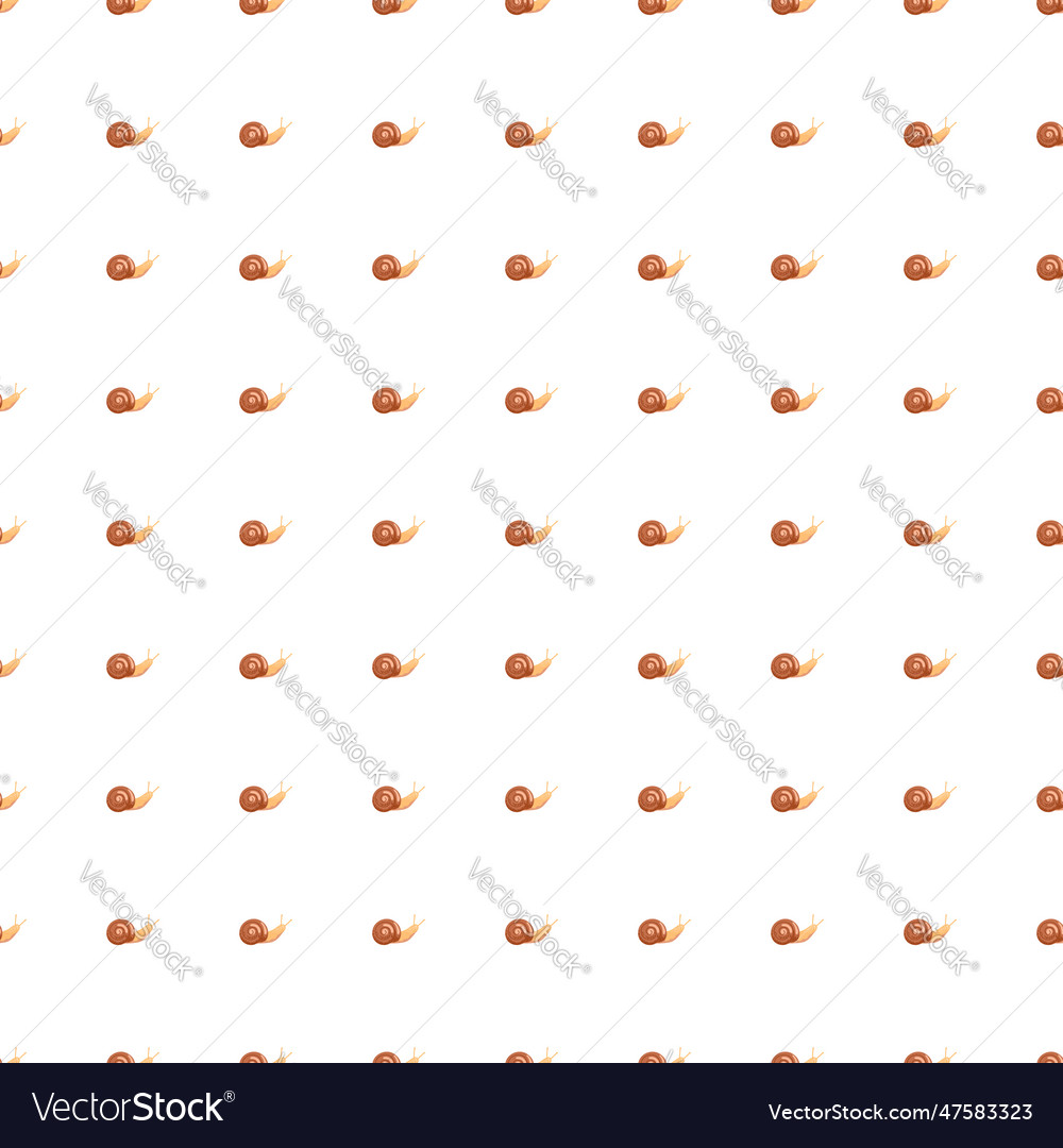 Cute snails seamless pattern funny cartoon Vector Image