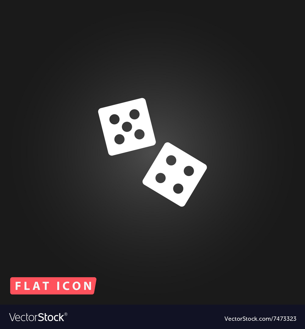 Dice flat icon Royalty Free Vector Image - VectorStock