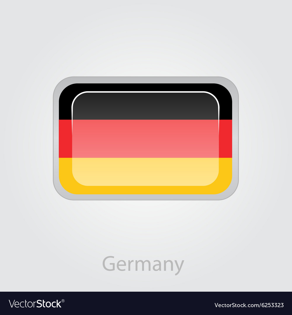 Germany flag button Royalty Free Vector Image - VectorStock