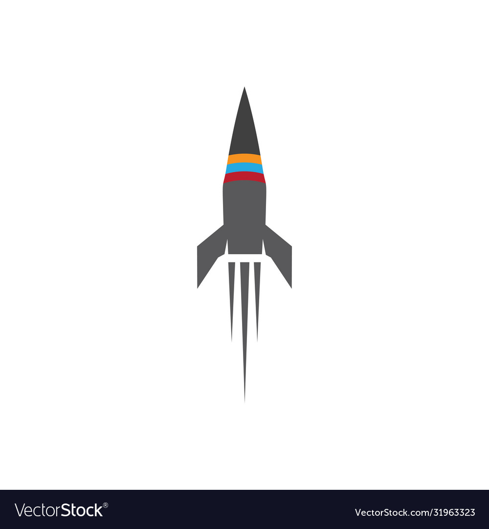 Rocket design template icon Royalty Free Vector Image