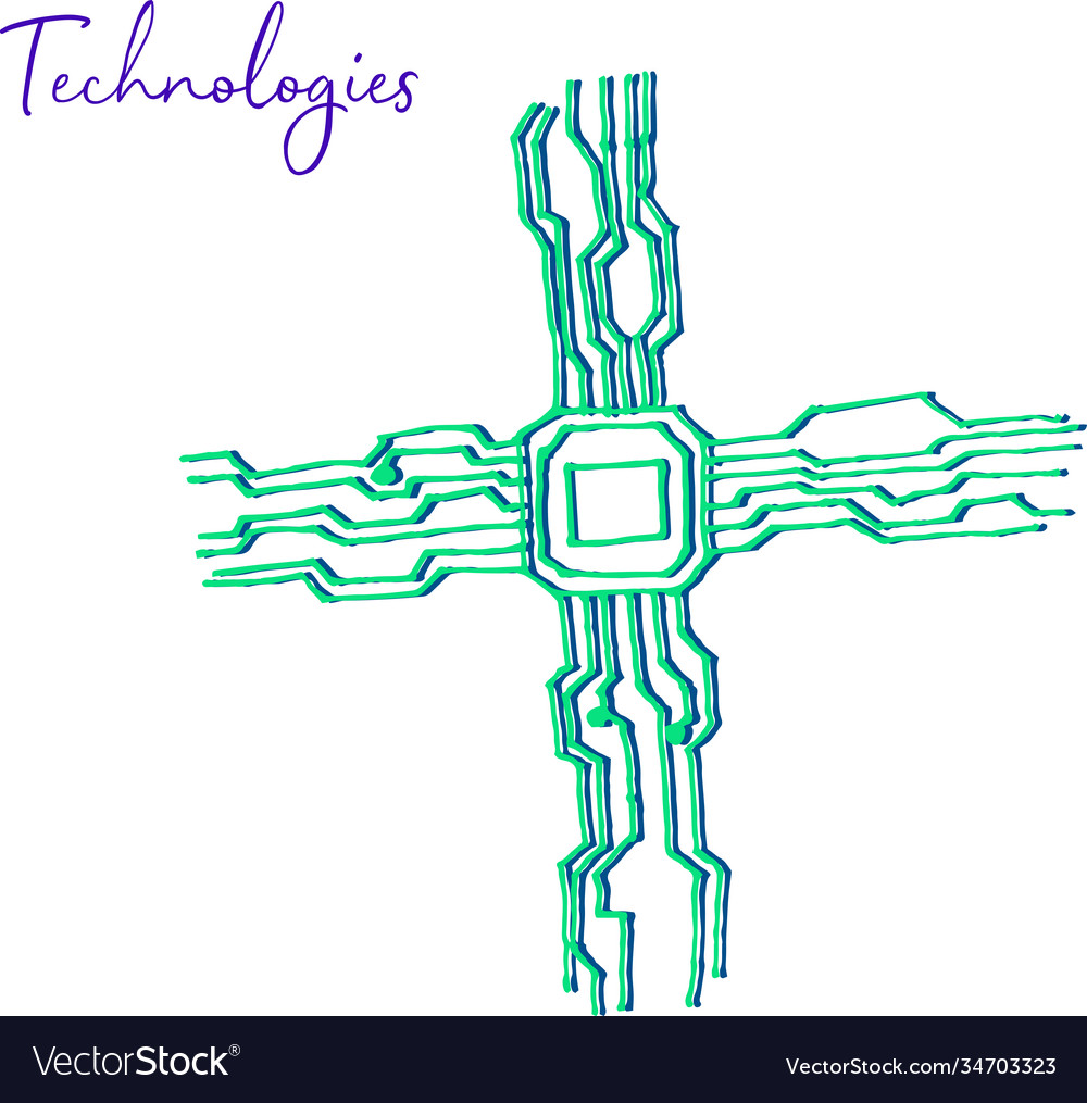 Scheme technology Royalty Free Vector Image - VectorStock