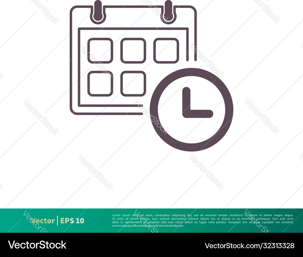Calendar schedule icon logo template design eps 10