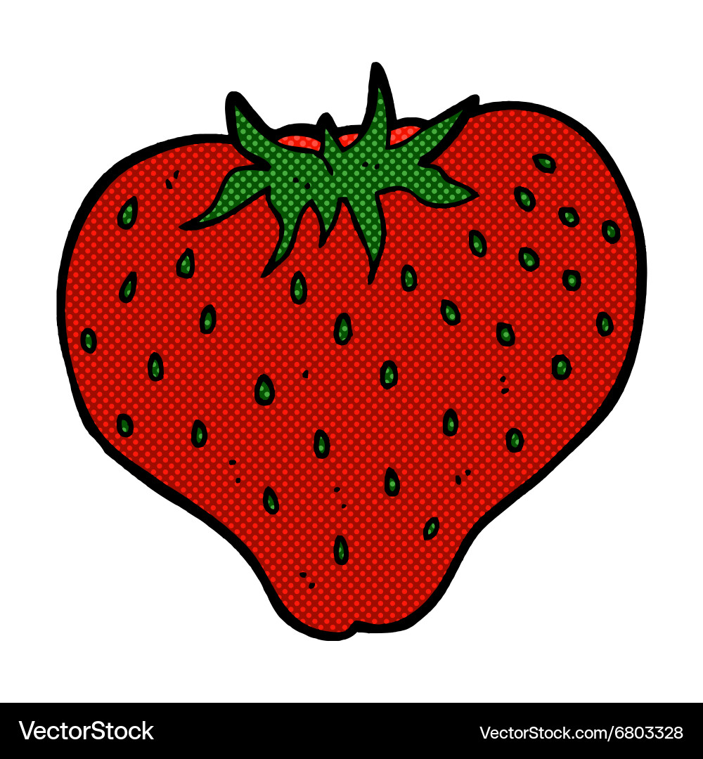 Comic cartoon strawberry Royalty Free Vector Image