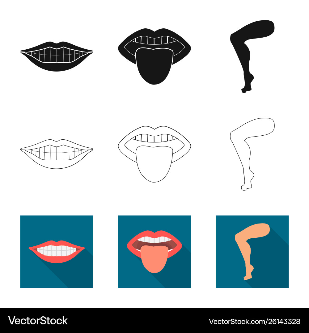 Design body and part symbol collection Royalty Free Vector