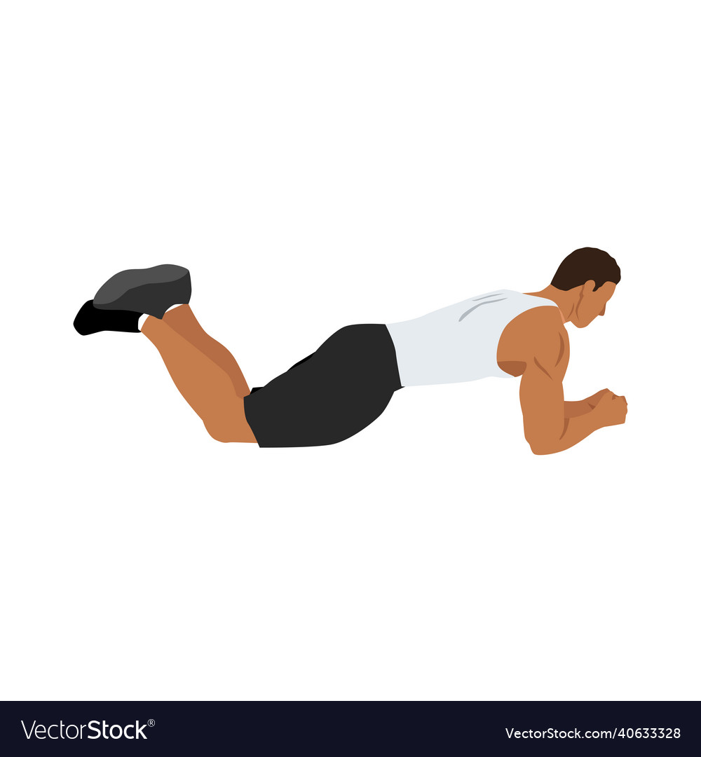 Knee plank exercise flat Royalty Free Vector Image Knee plank exercise flat Royalty Free Vector Image