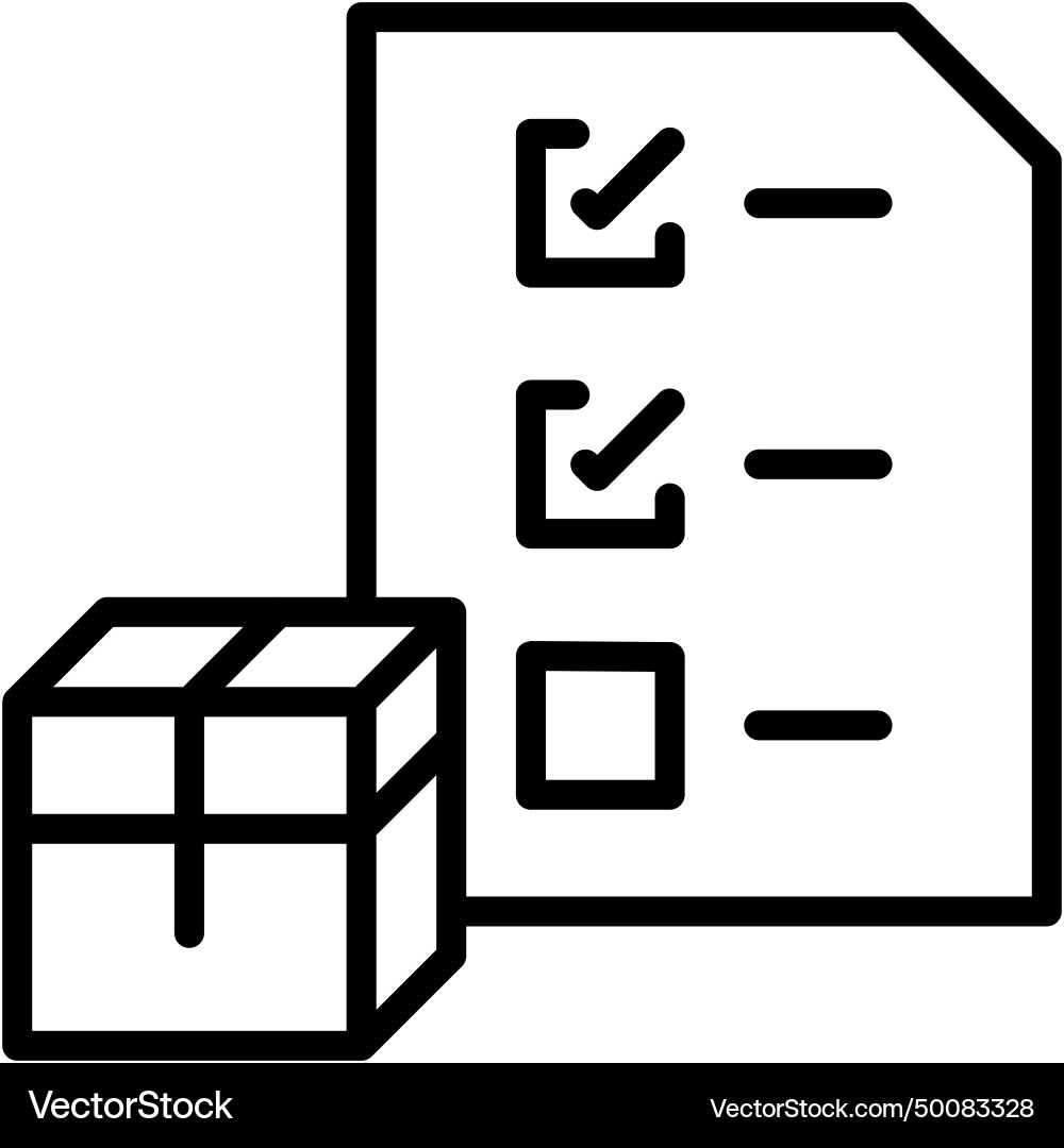 Product list product development icon with black Vector Image