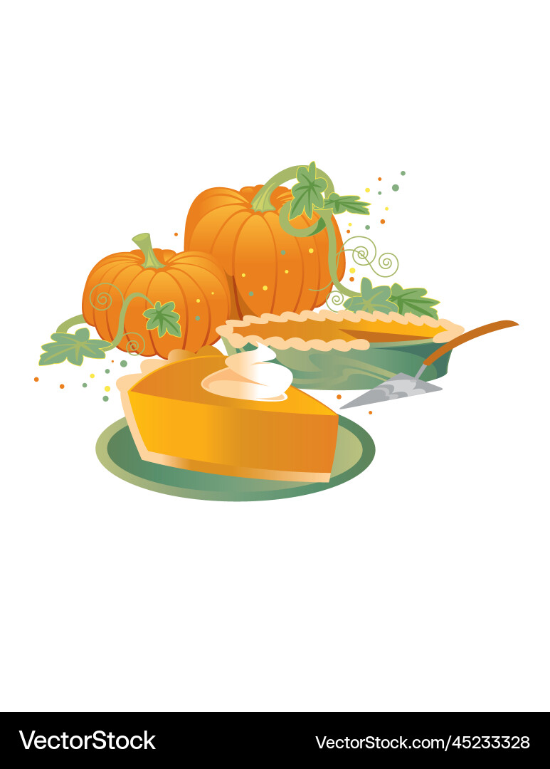 Pumpkin food isolated on white background Vector Image