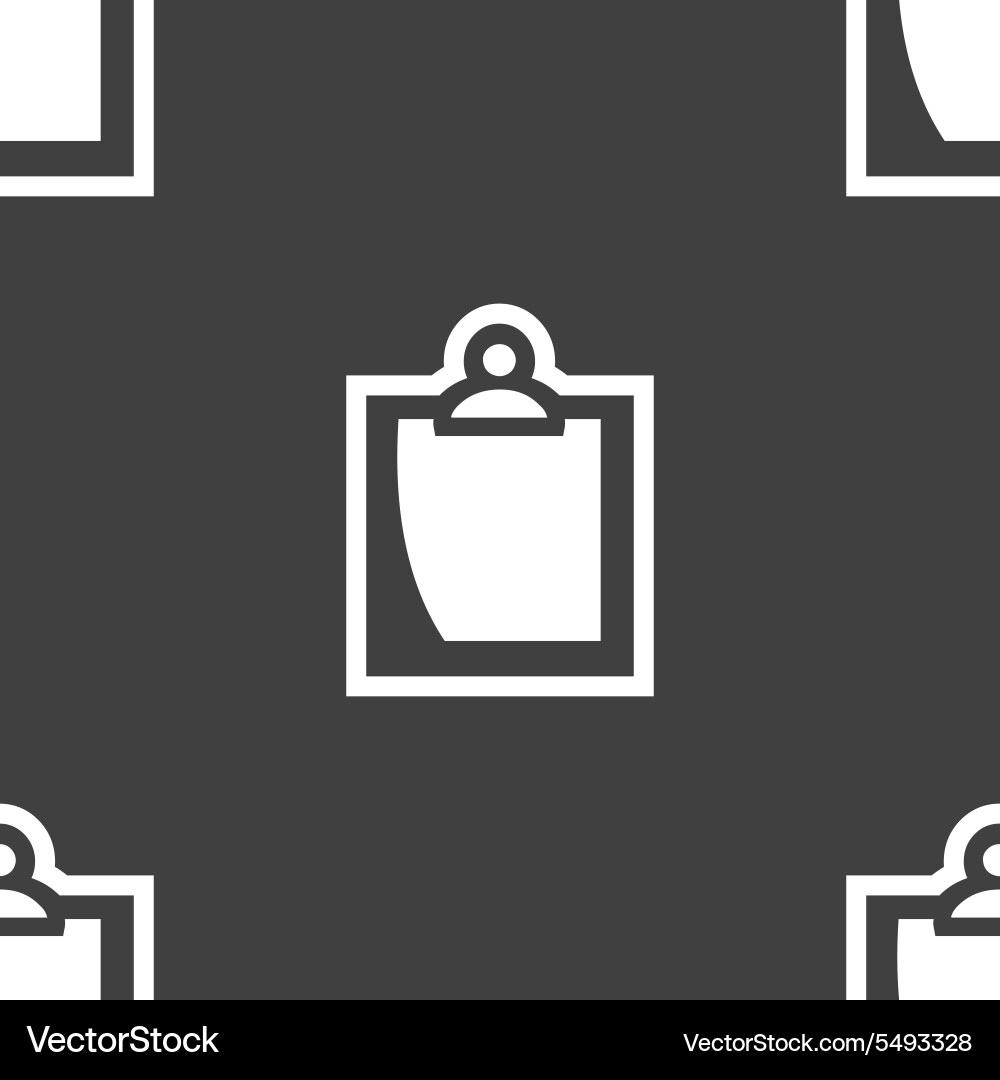 Sheet of paper icon sign seamless pattern Vector Image