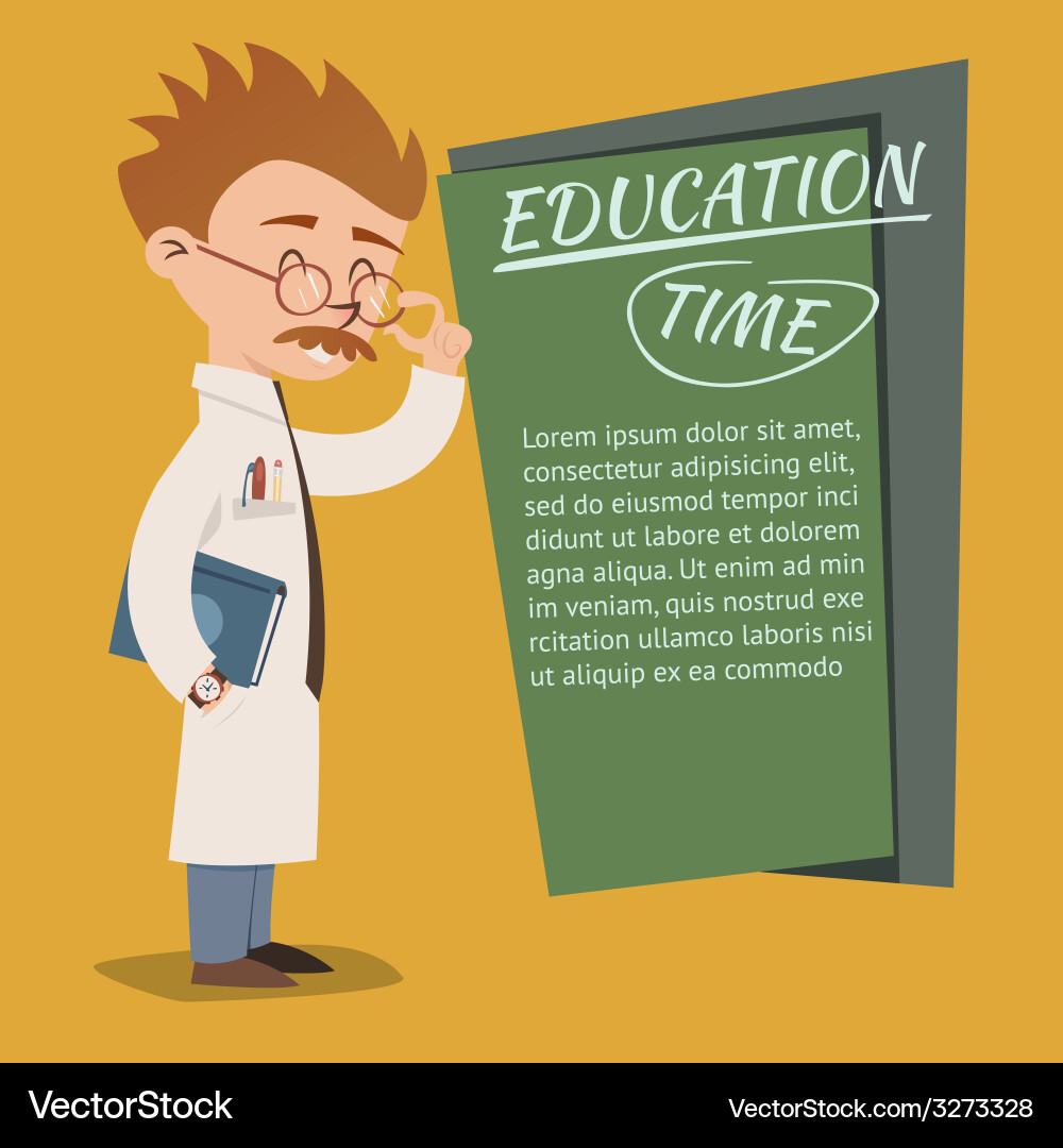 Vintage style education time poster design Vector Image