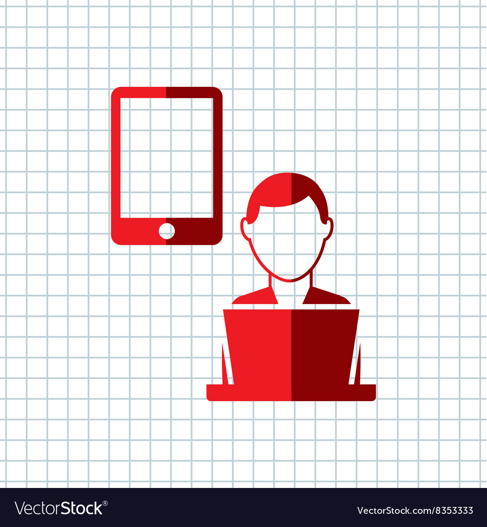 Computer user design Royalty Free Vector Image