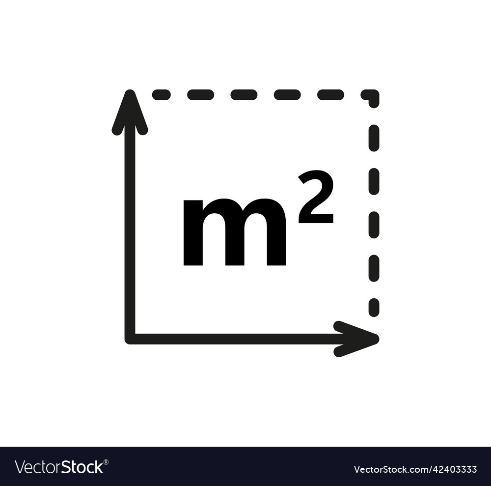 Square meter icon m2 sign flat area in Royalty Free Vector Square meter icon m2 sign flat area in Royalty Free Vector