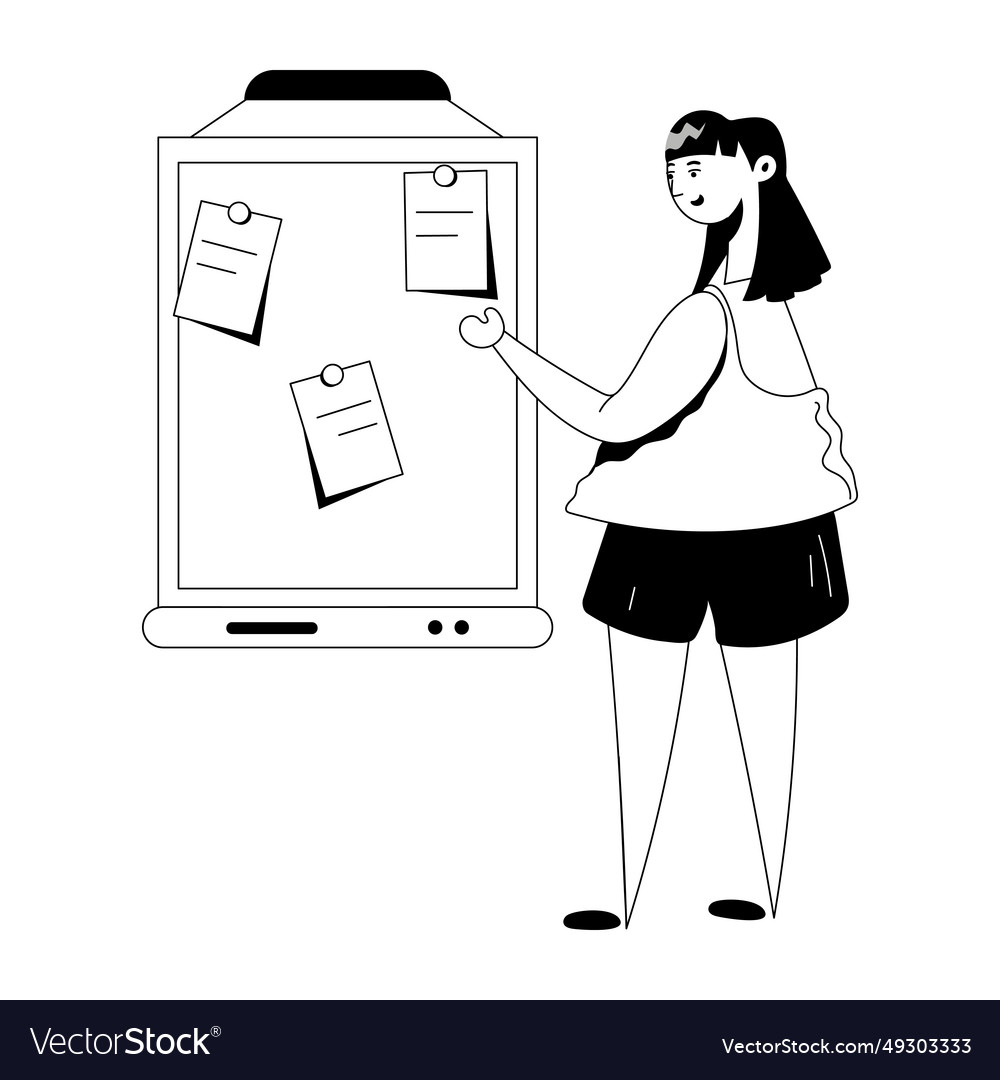 Task board Royalty Free Vector Image - VectorStock