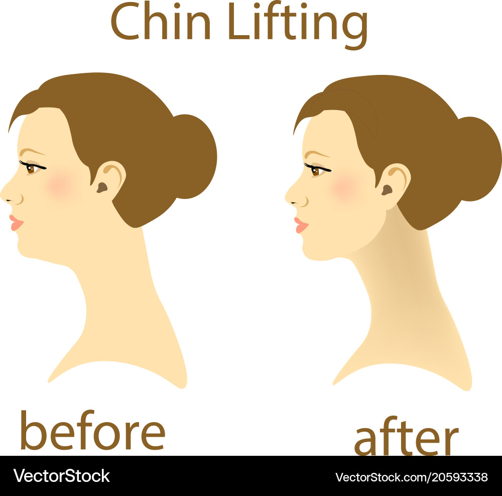 A woman with double chin Royalty Free Vector Image