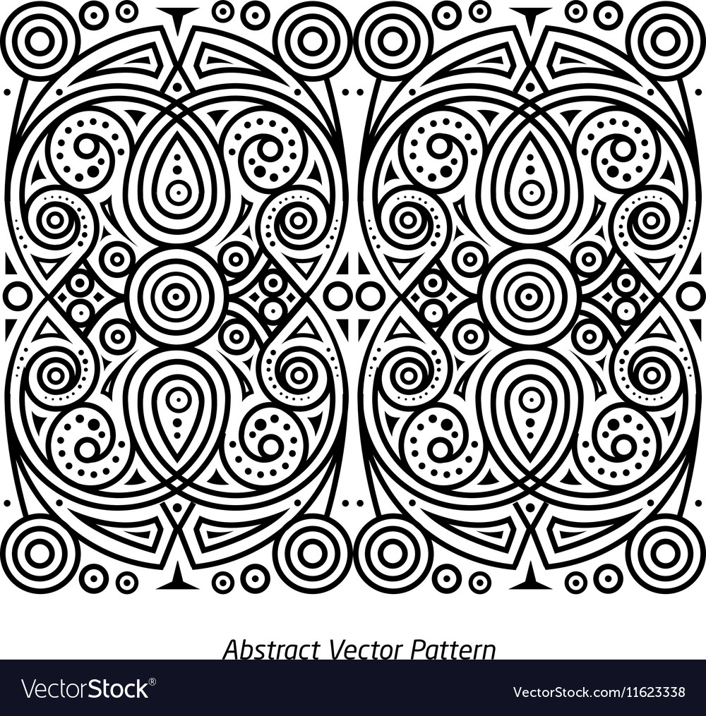 Abstract pattern contours Royalty Free Vector Image