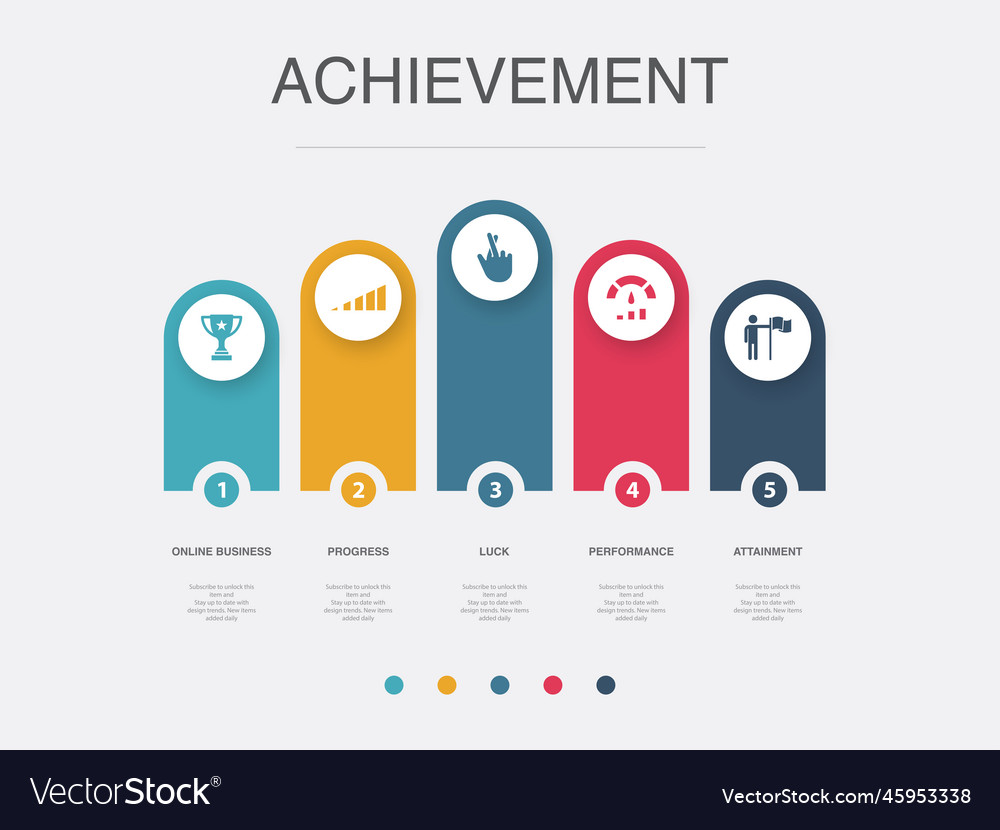 Achievement progress luck performance Royalty Free Vector
